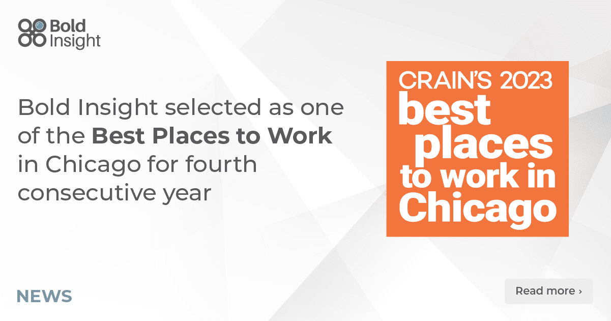 Bold Insight selected as one of the Best Places to Work in Chicago for ...